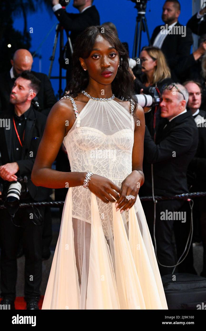 Emmanuelle Koffi 75th Cannes Film Festival Red Carpet of the movie -Crimes of the future- Cannes ...