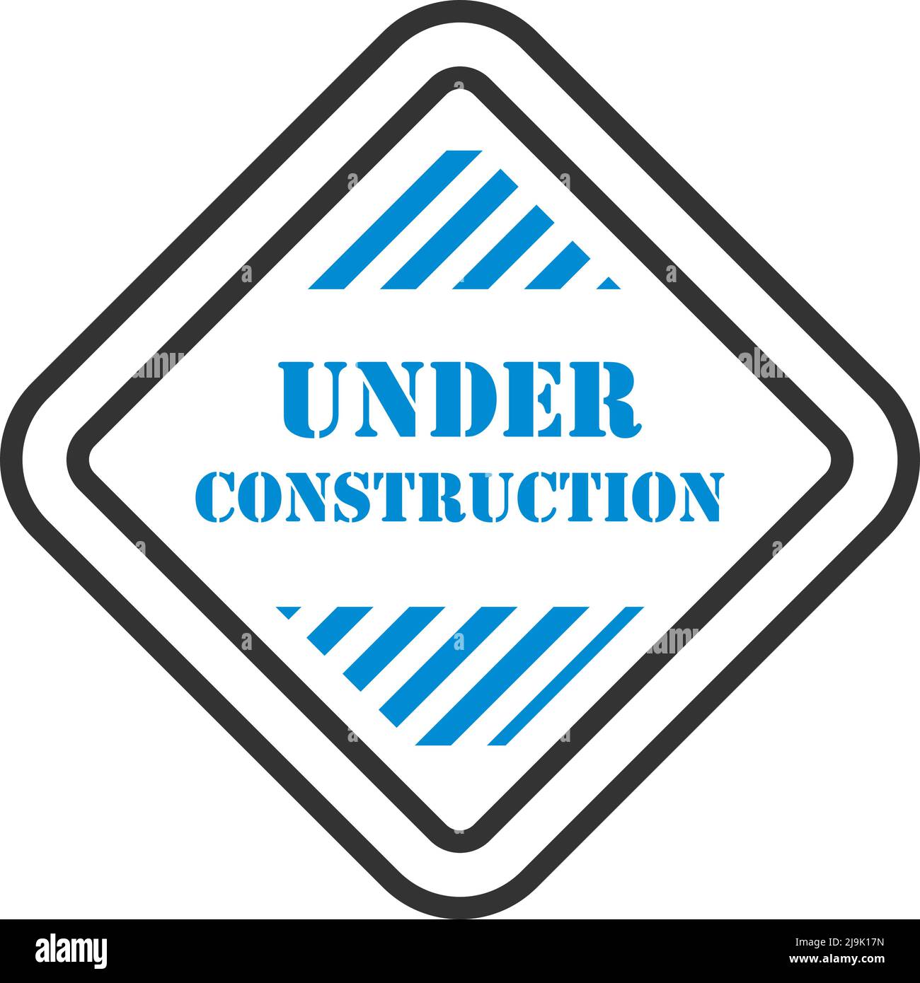 Icon Of Under Construction. Editable Bold Outline With Color Fill ...