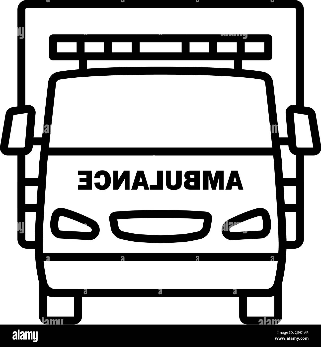 Ambulance Icon. Bold outline design with editable stroke width. Vector ...