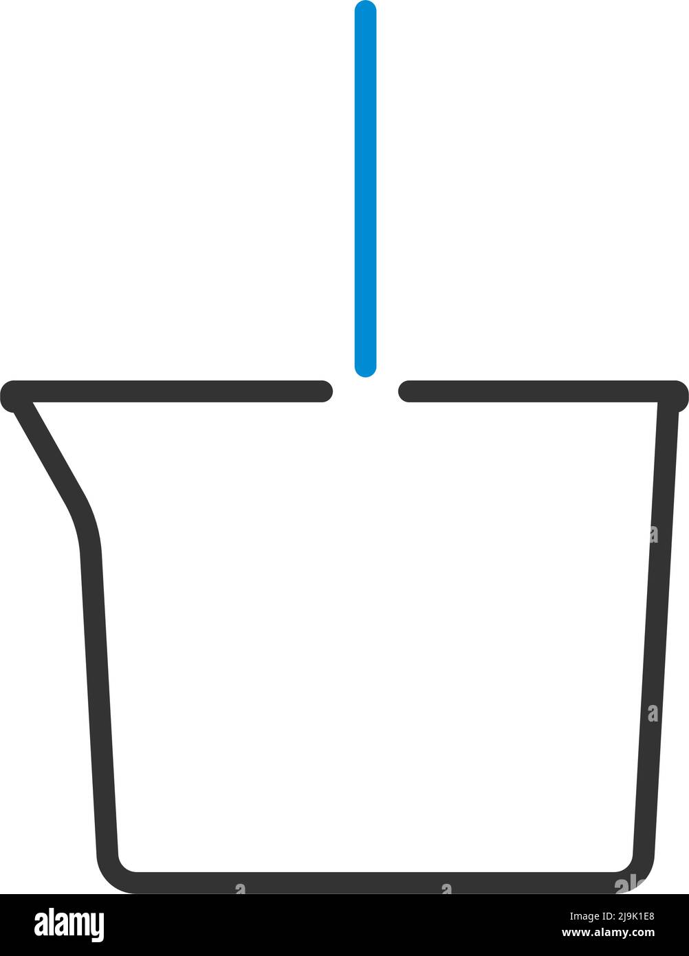 Icon Of Bucket. Editable Bold Outline With Color Fill Design. Vector ...