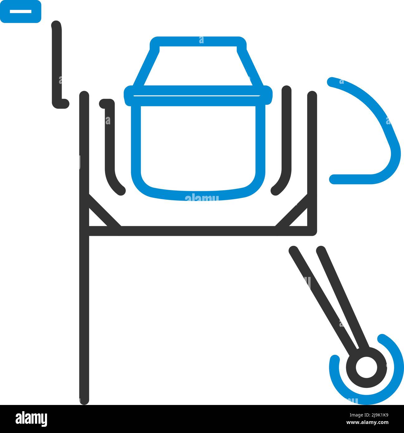 Icon Of Concrete Mixer. Editable Bold Outline With Color Fill Design ...