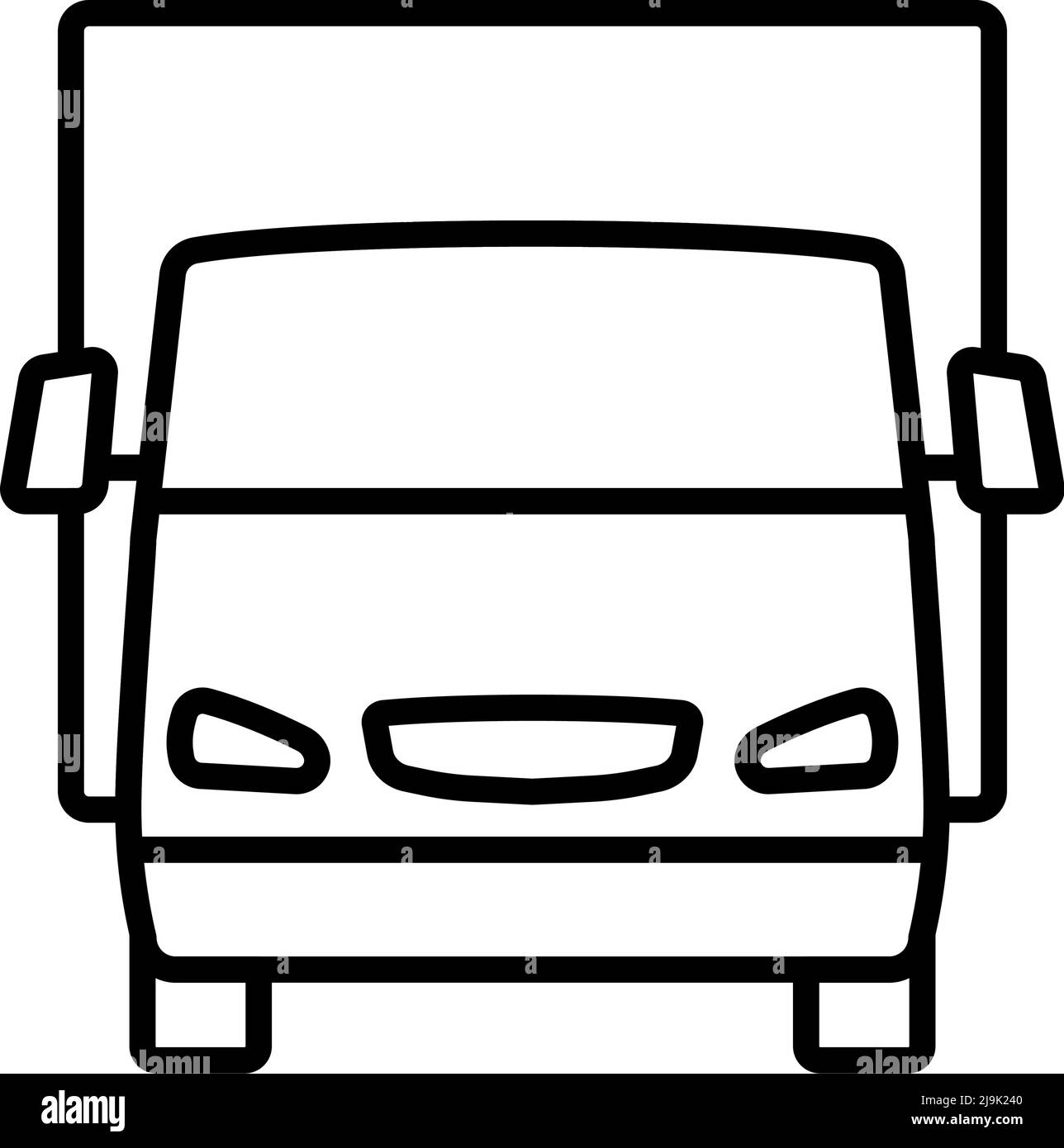 Van Truck Icon. Bold outline design with editable stroke width. Vector ...