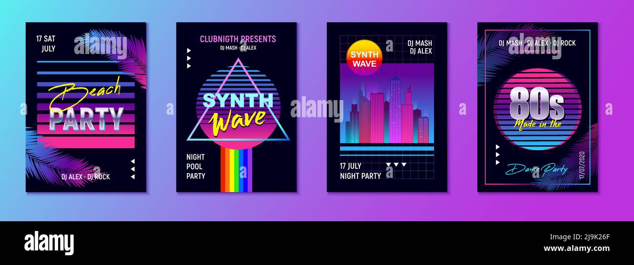 Fluorescent posters Stock Vector Images - Alamy