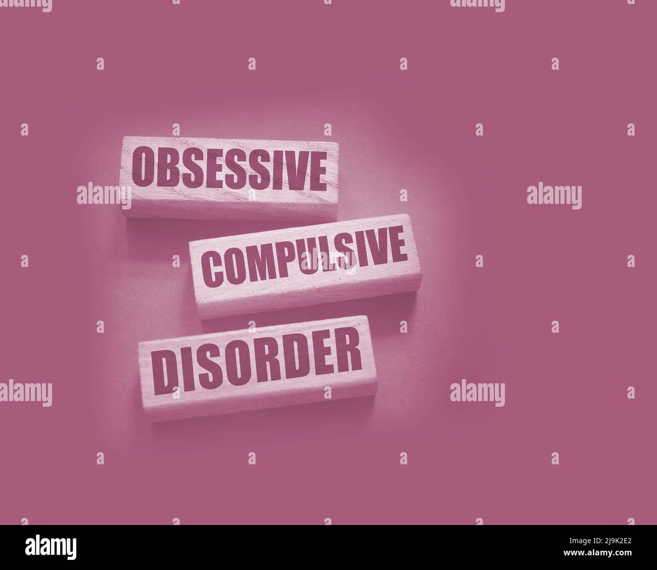 Obsessive Compulsive Disorder words on wooden blocks. Psychiatry ...