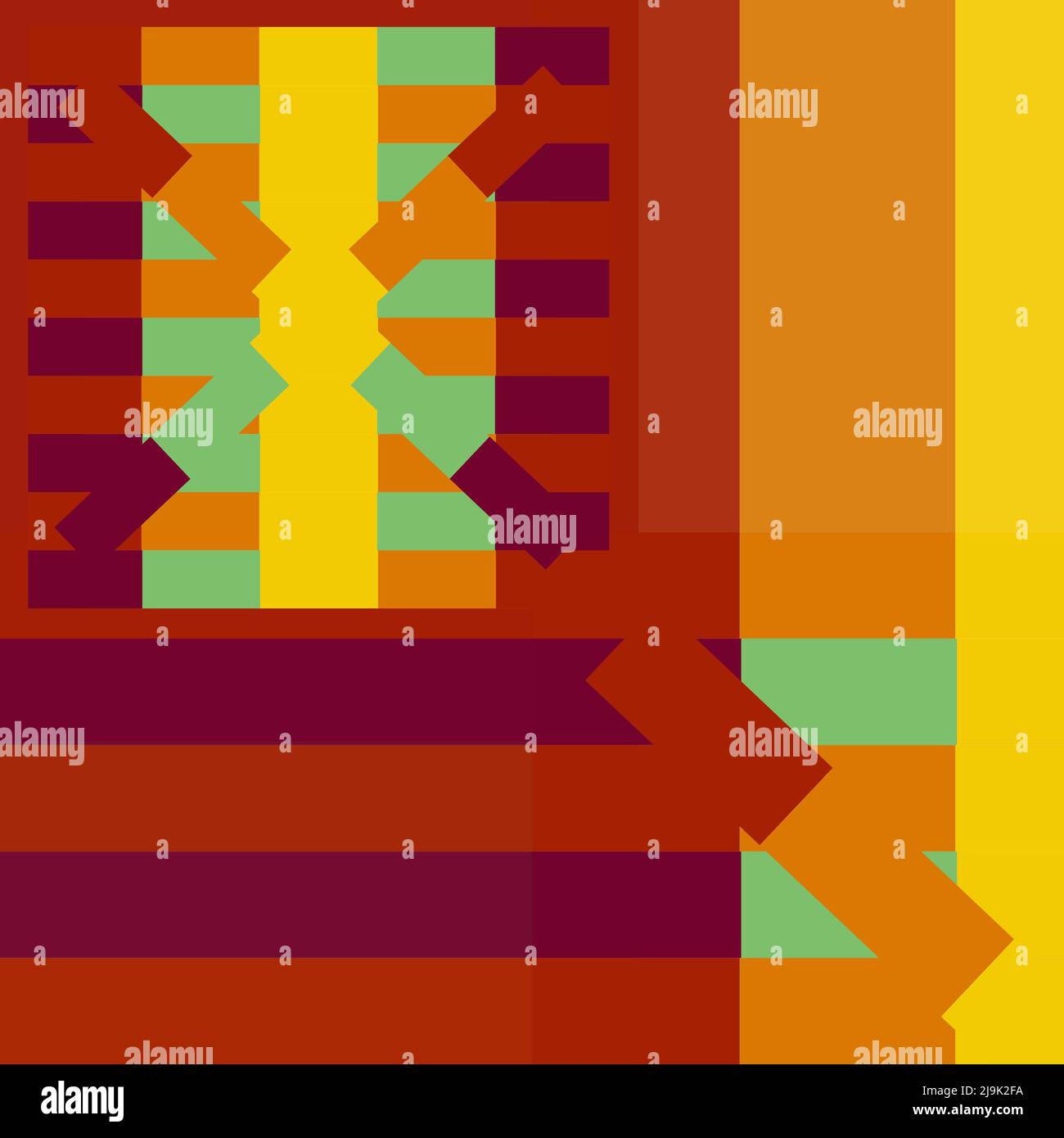 Seamless repeating blocks of color in red, yellow, green and orange ...
