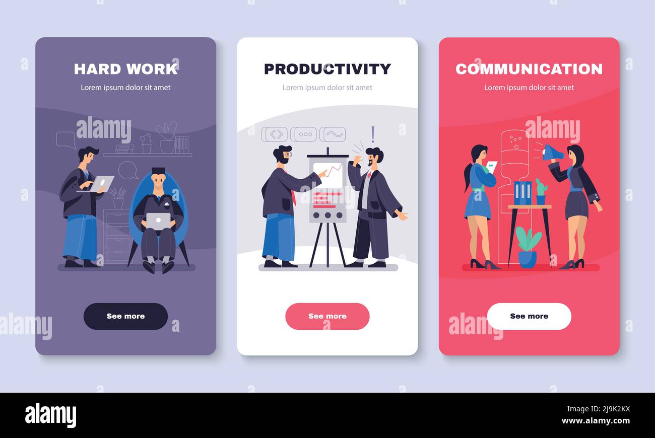 Business office hard work effective communication productivity 3 ...