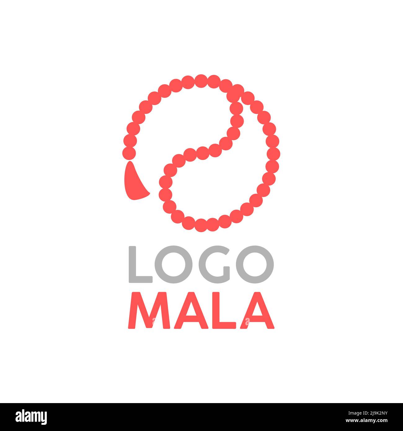 Holy rosary or buddhist mala, prayer beads logo vector icon. Graph ...
