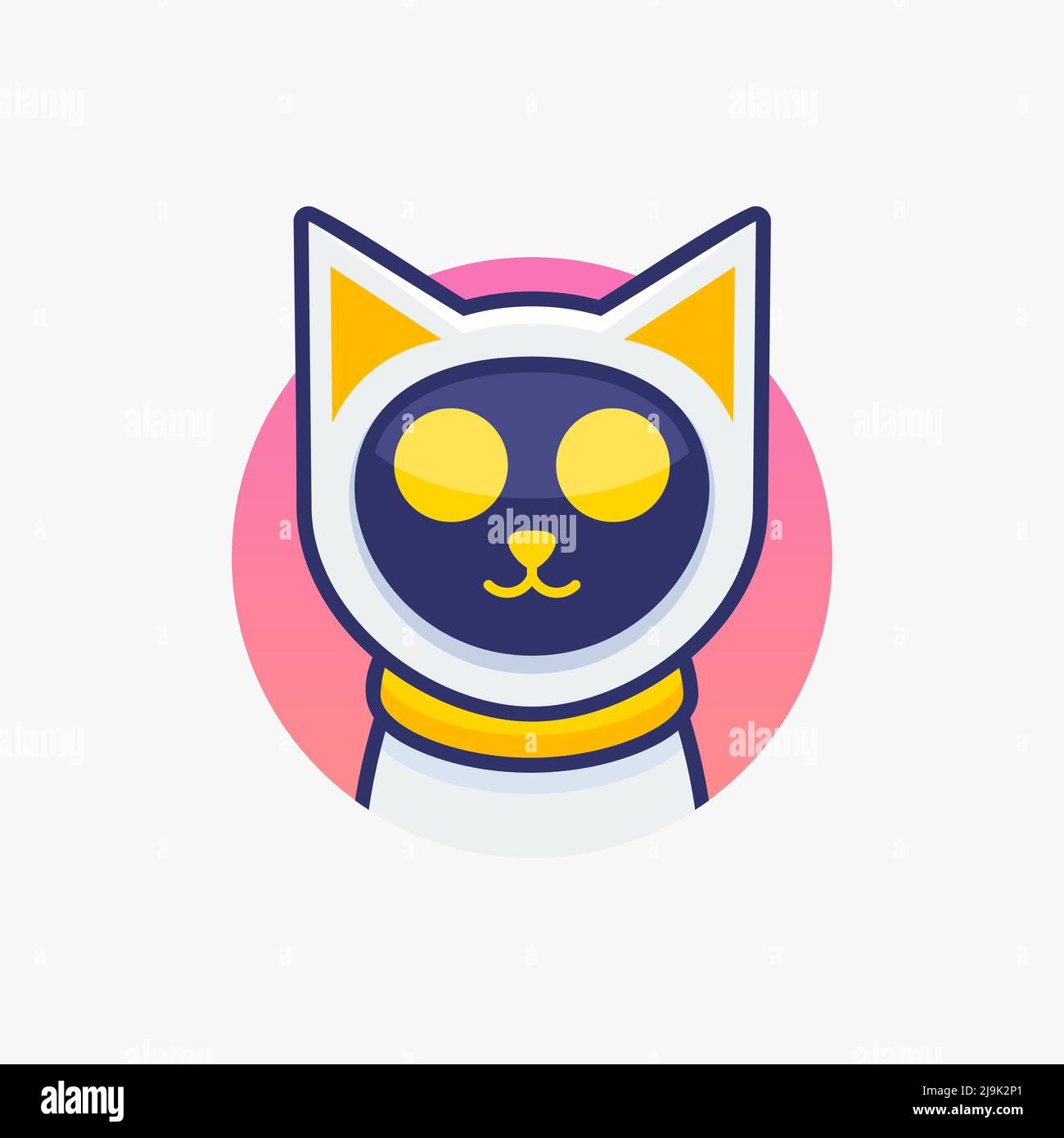 Concept of facial animal avatar chatbot cat. Graph symbol for your web ...