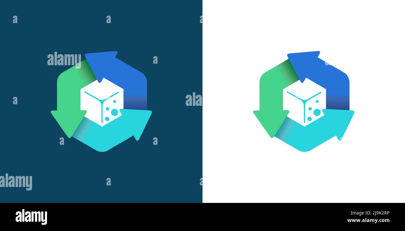 Recycle logo or icon template vector design. Graph symbol for your web ...