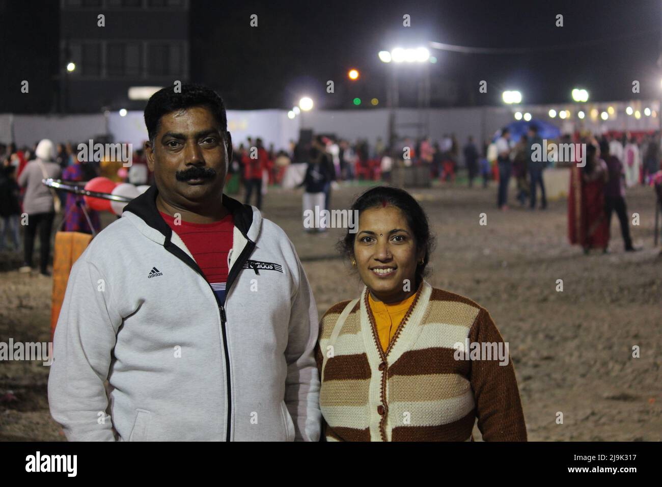 Indian small family Stock Photo - Alamy