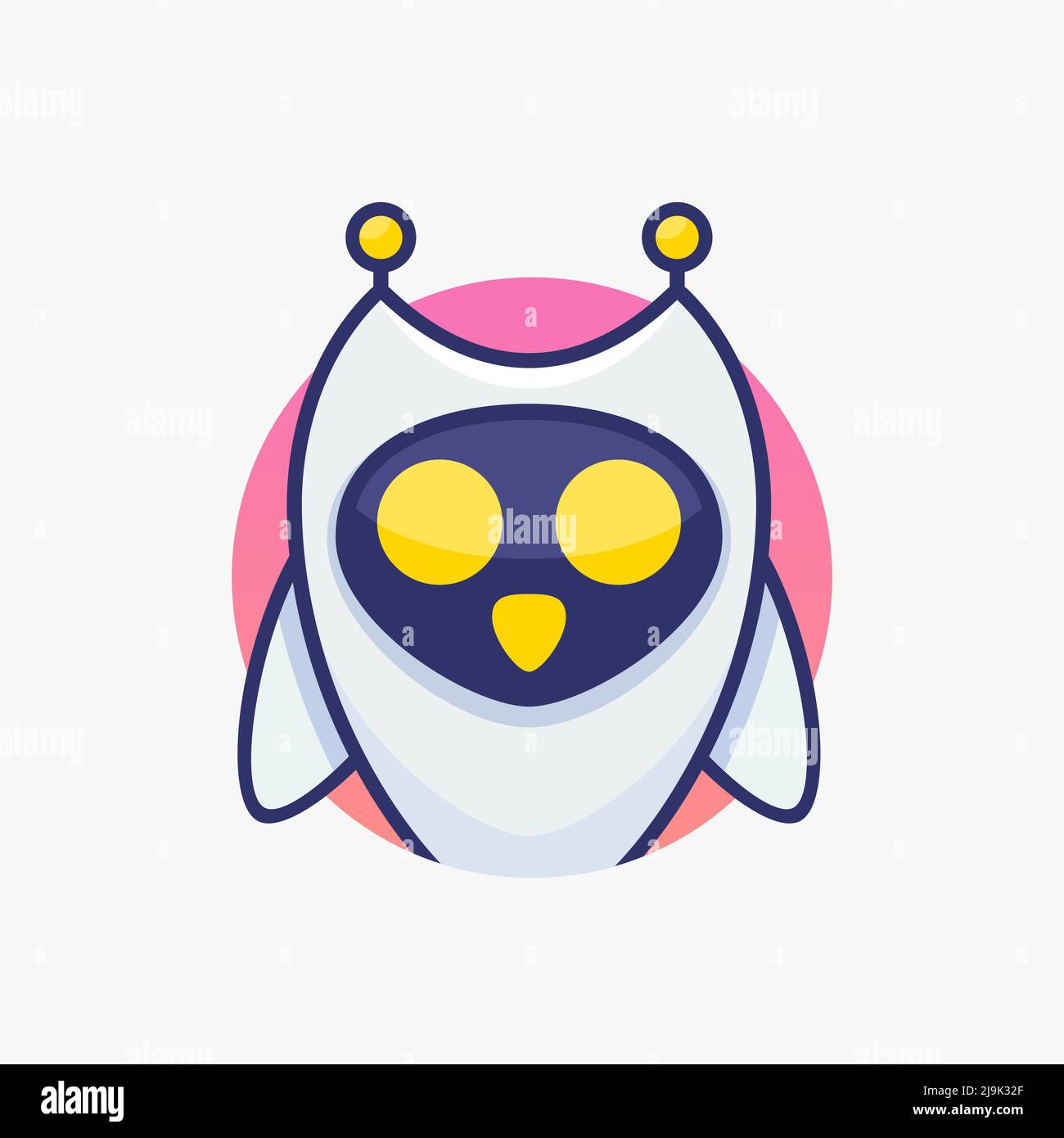 Concept of facial animal avatar chatbot owl. Graph symbol for your web ...