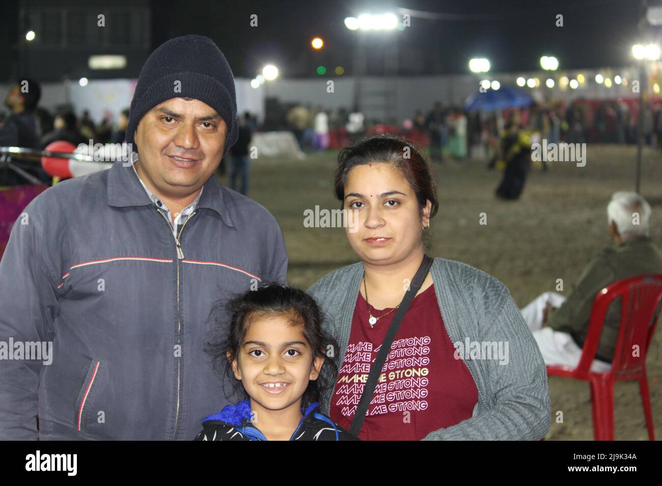 Indian small family Stock Photo - Alamy