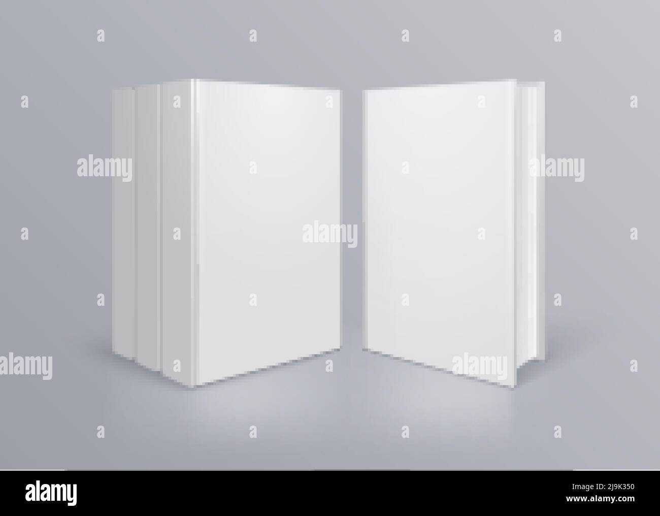 Books mockup composition with realistic images of book with no title ...