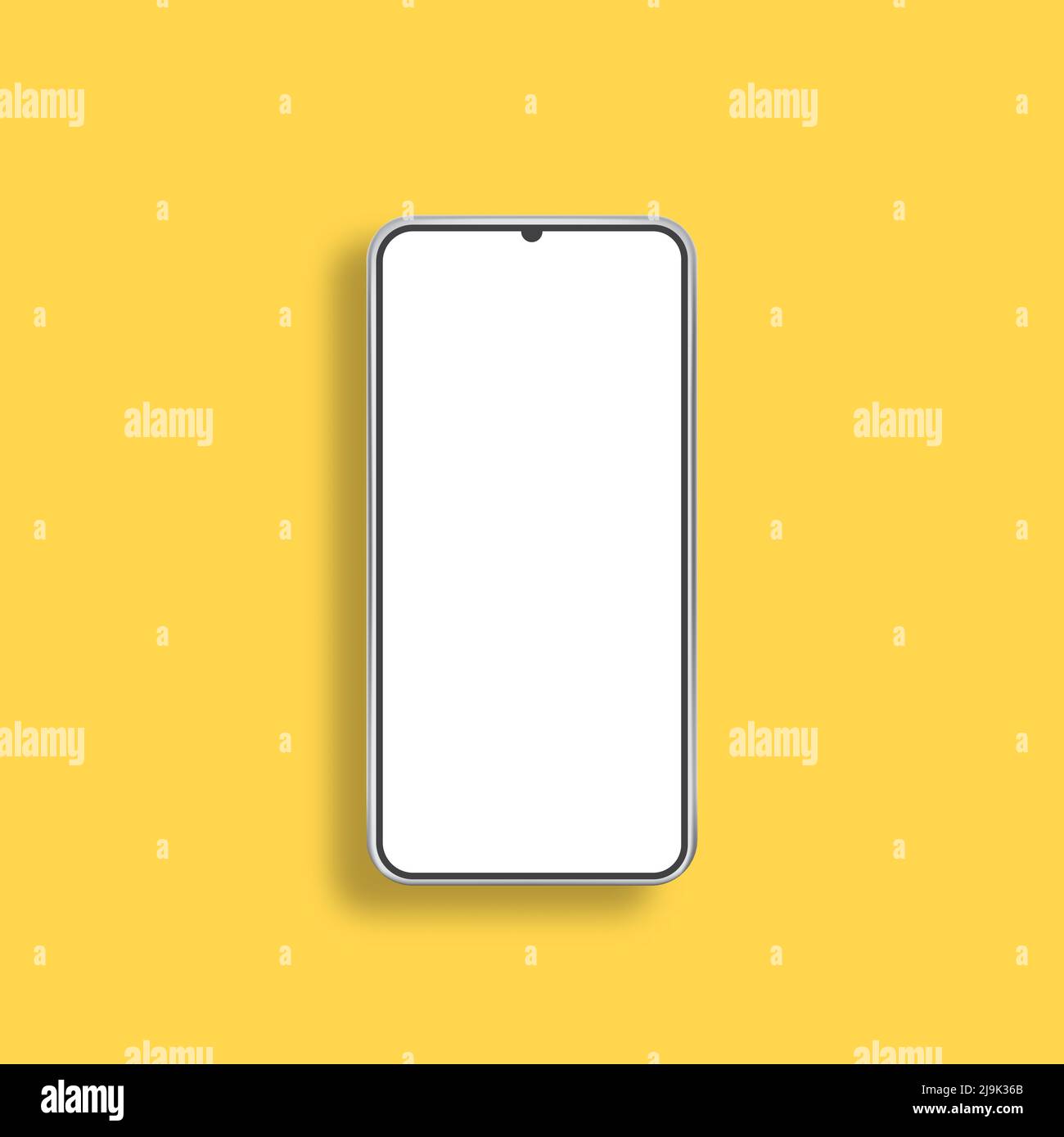 Modern realistic phone. Smartphone blank screen, phone mockup. Vector ...