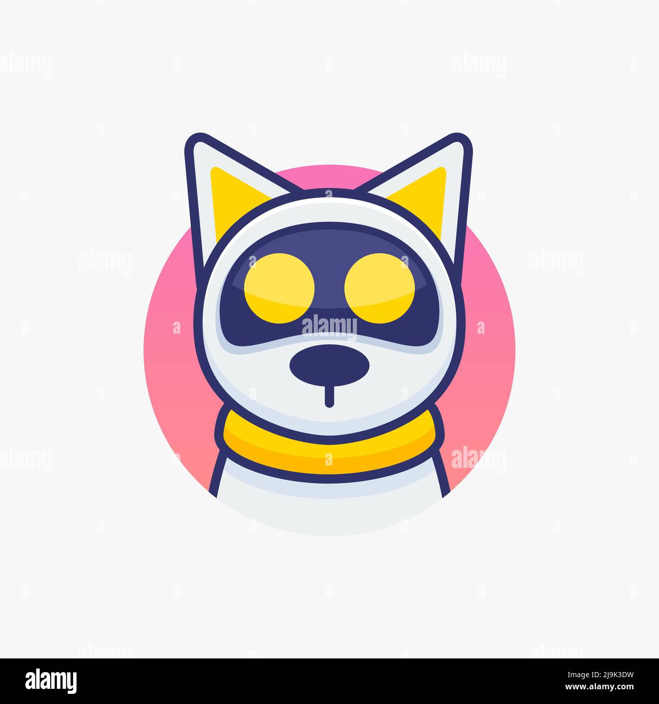 Concept of facial animal avatar chatbot dog. Graph symbol for your web ...