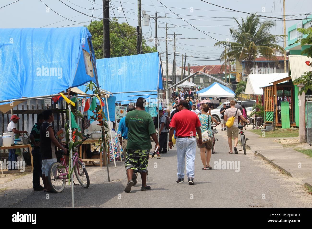 PUNTA GORDA, BELIZE - MAY 25, 2016 people at CacaoFest day celebrating ...