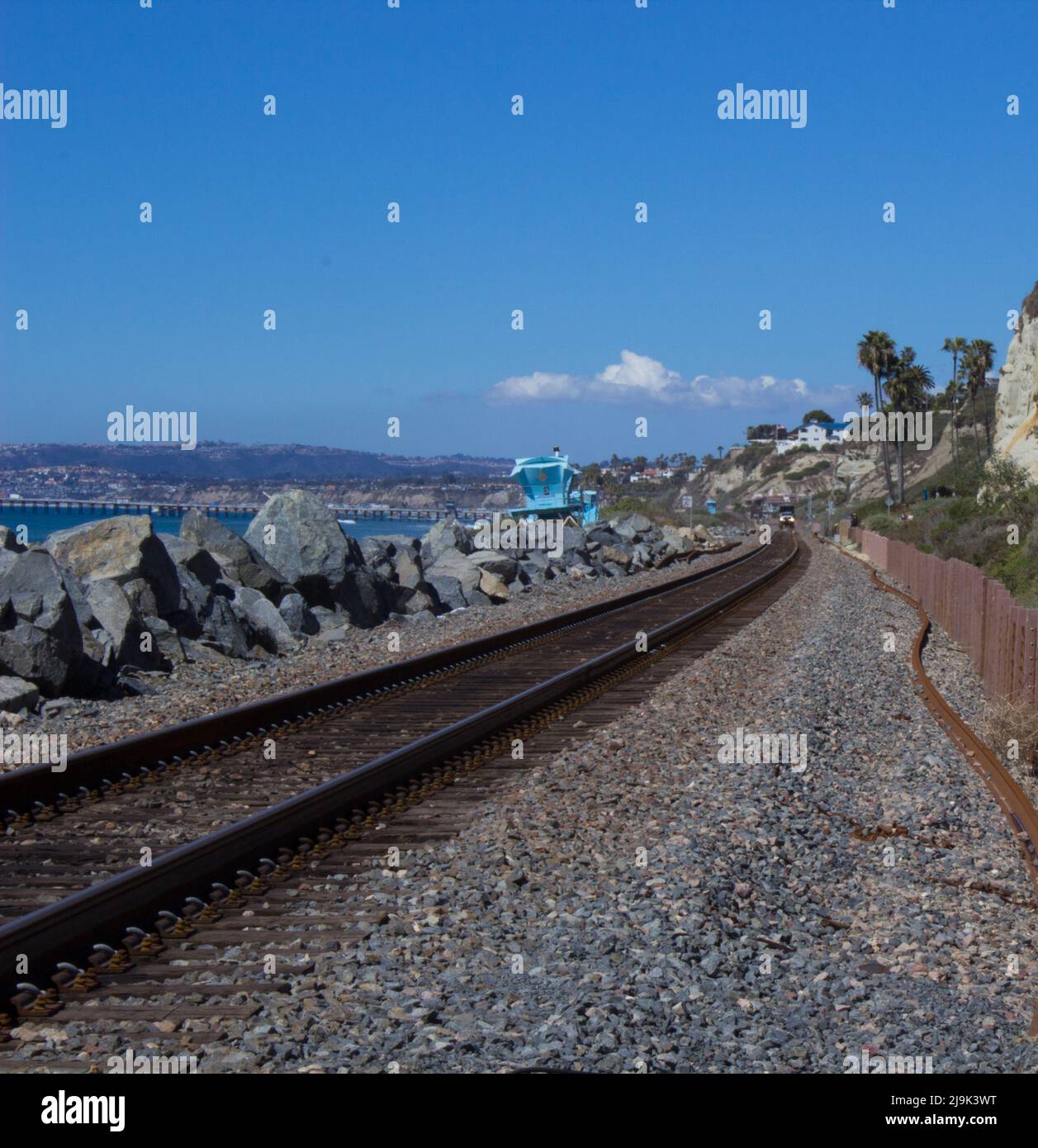 Train tracks at San Clemente, CA Stock Photo - Alamy
