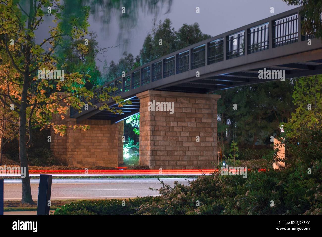Pedestrian bridge in irvine, CA Stock Photo - Alamy