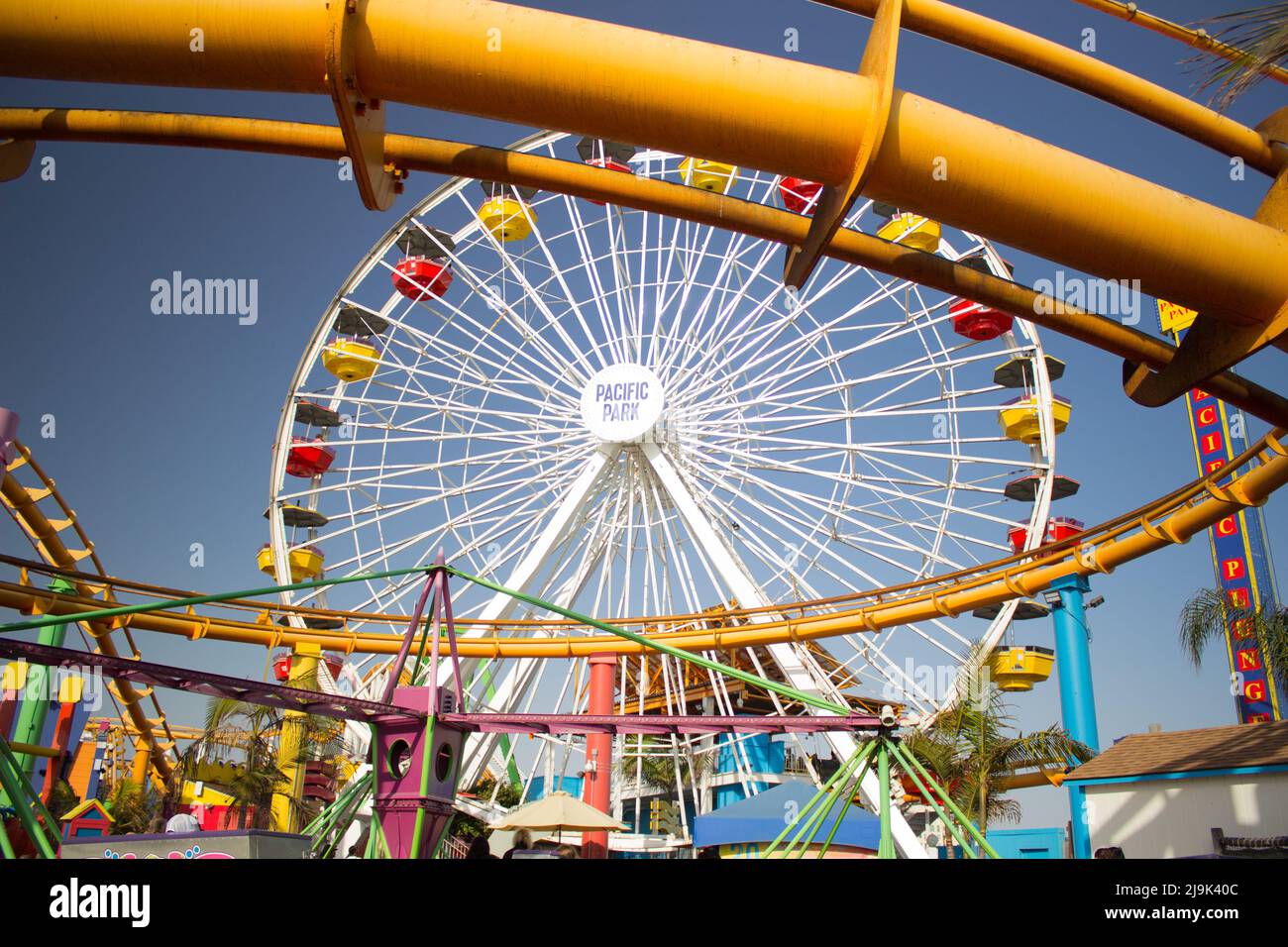pacific park Ferris wheel at Santa Monica Pier Stock Photo - Alamy