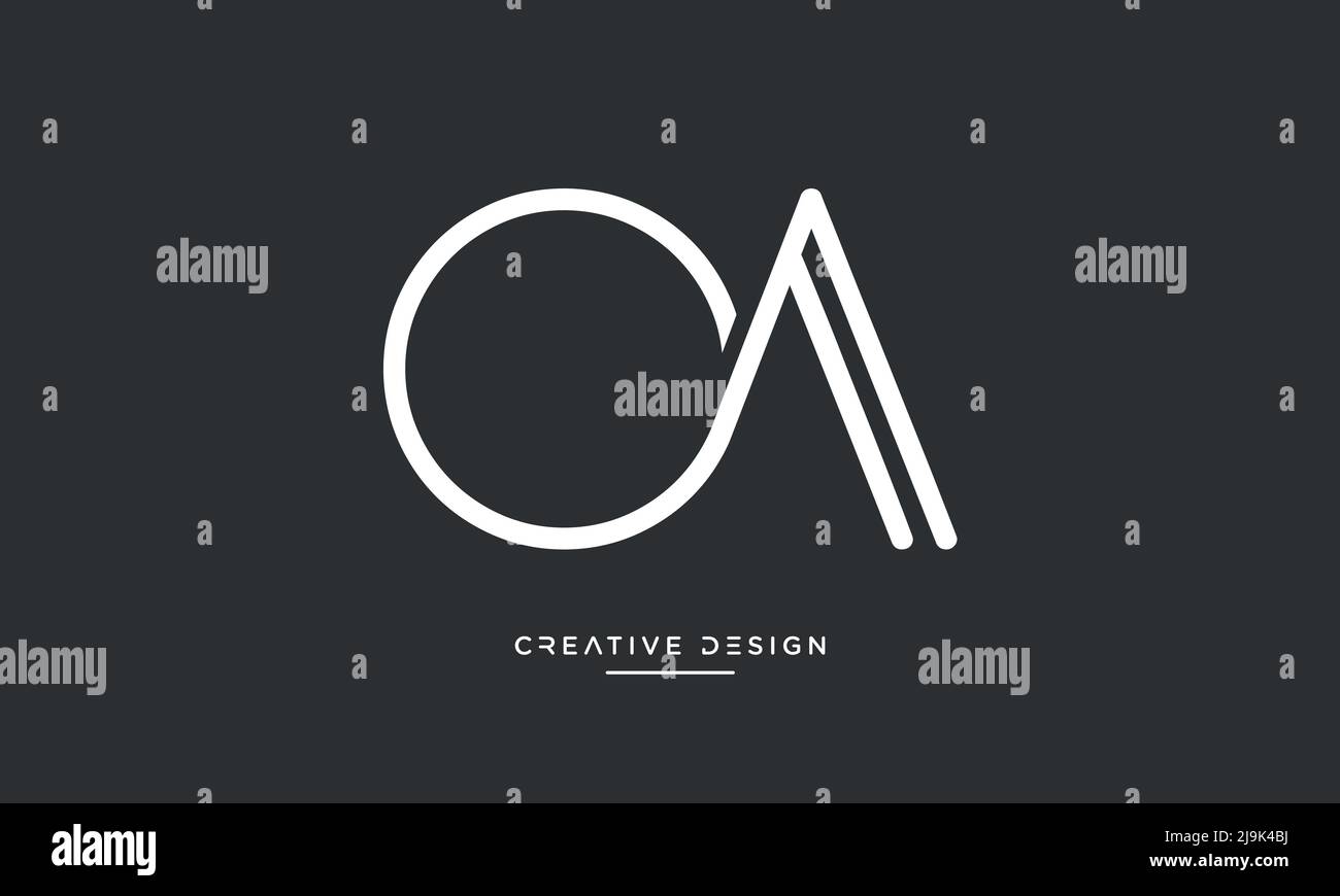 Alphabet Letters OA, AO Abstract Logo Monogram Stock Vector Image & Art ...