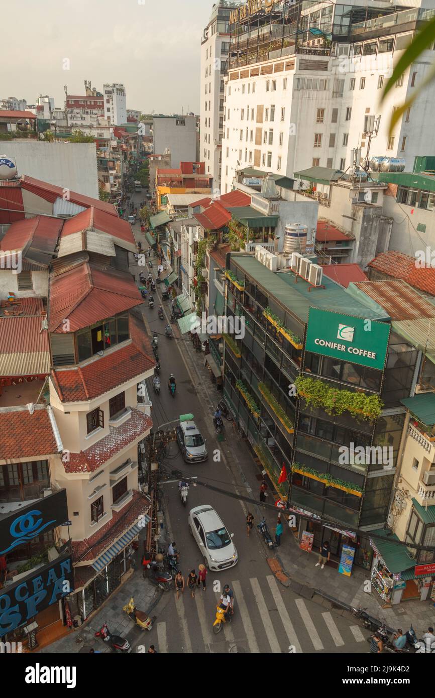 Top view of Hanoi old quarter Stock Photo - Alamy