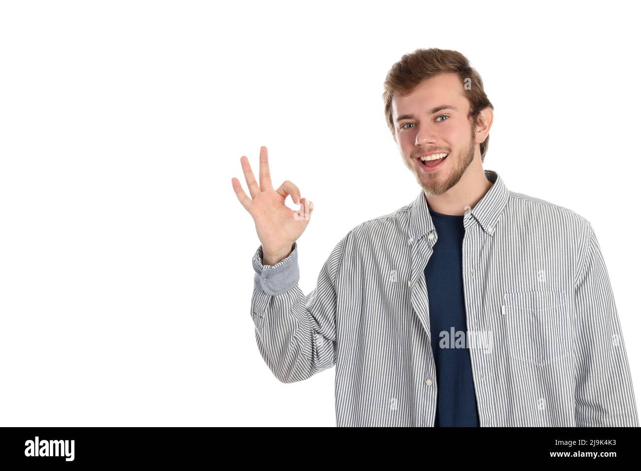 Concept of people, young man isolated on white background Stock Photo ...
