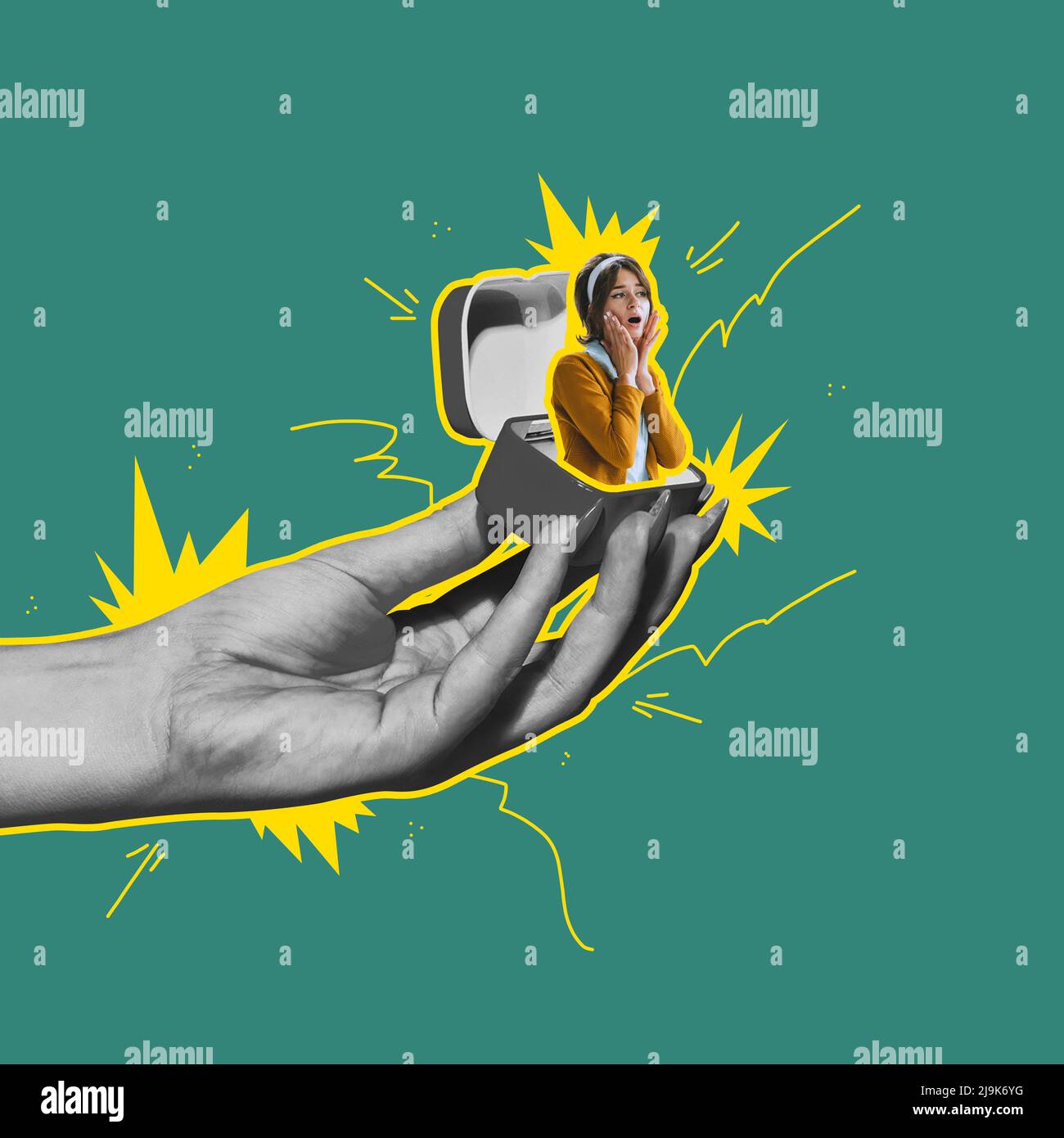 Contemporary art collage shocked hi-res stock photography and images ...