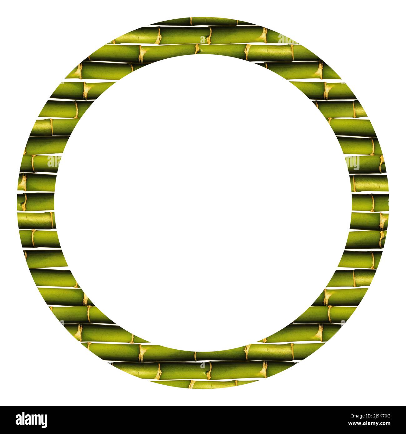 Green bamboo round frame texture, green bamboo frame background ...