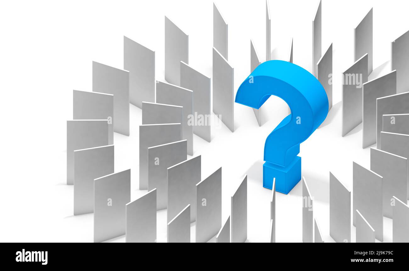 Question icon.3d illustration. Question mark isolated over white ...