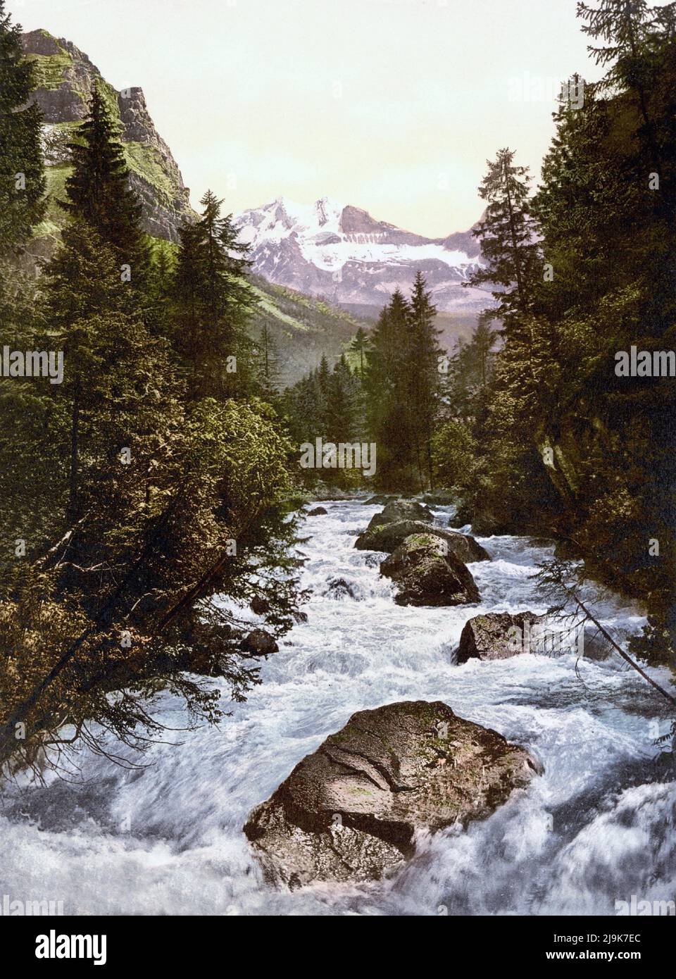Kander Valley and Mount Doldenhorn, Bernese Alps, Bern, Switzerland ...
