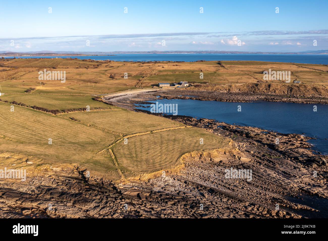 Aerial view of the amazing rocky coast at Rahan Far by Dunkineely, St ...