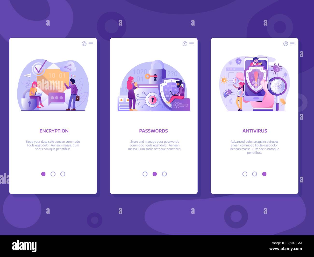 Cyber Security and Online Privacy Gradient Scenes Stock Vector Image ... Cyber Security and Online Privacy Gradient Scenes Stock Vector Image ...