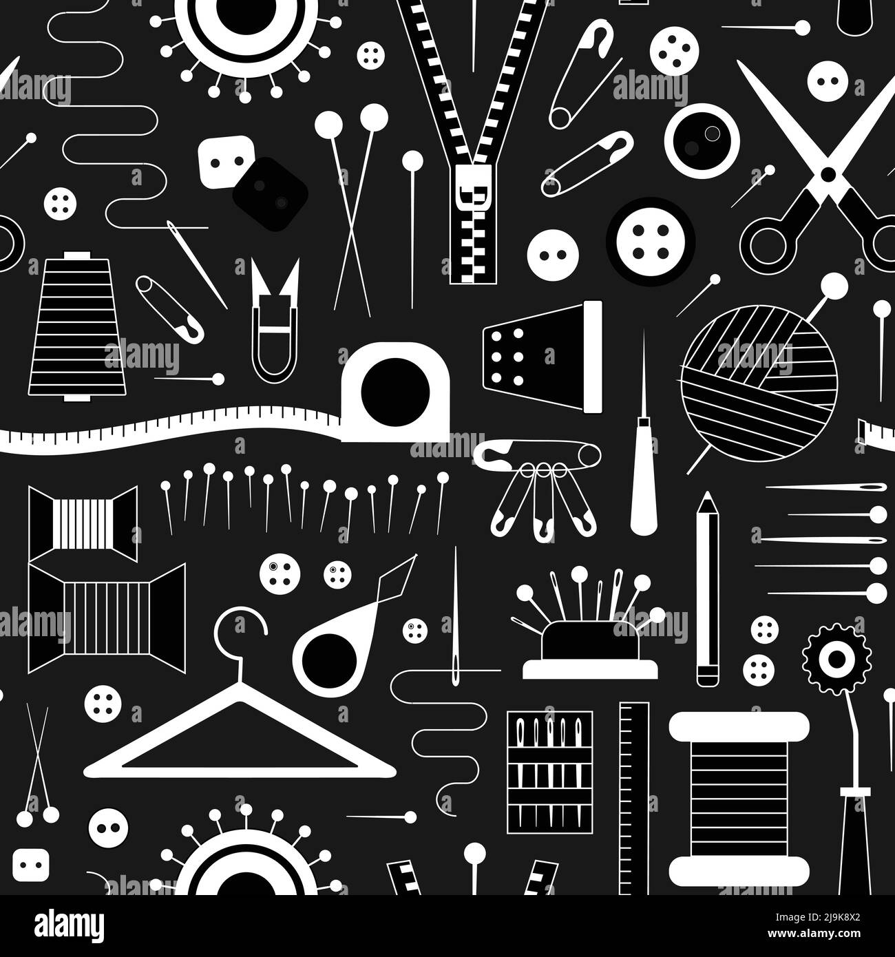 Seamless pattern tools accessories hi-res stock photography and images ...
