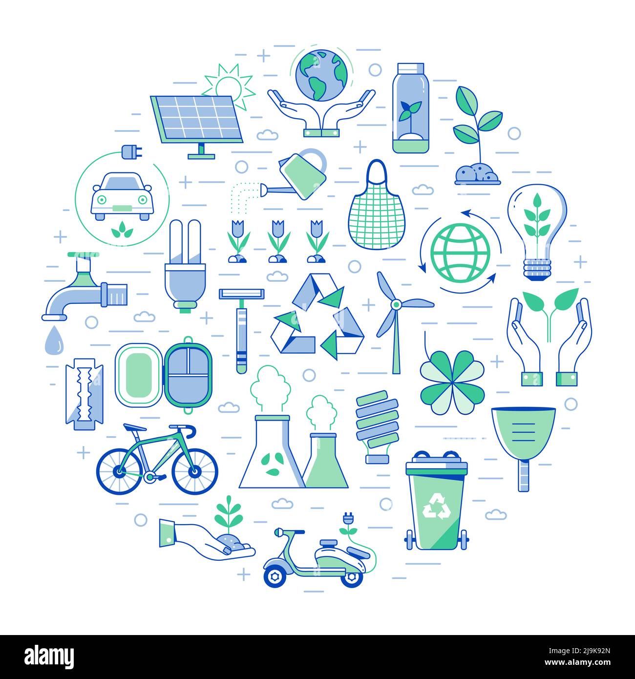 Eco Friendly Living Planet Care Circle Print Stock Vector Image & Art ...