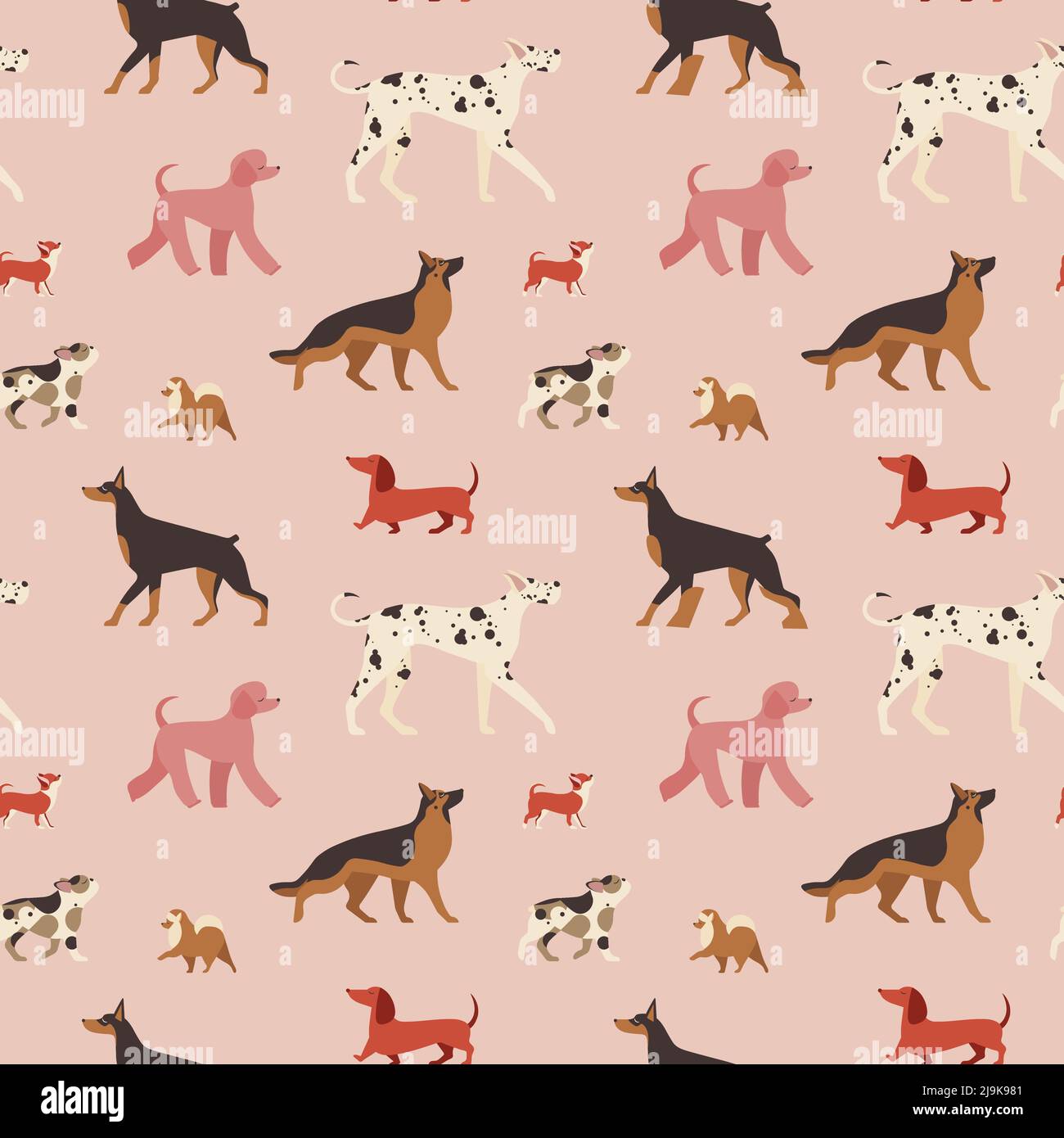 Puppies different breeds Stock Vector Images - Alamy