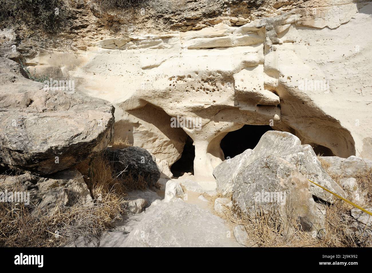 White chalk bell caves Luzit in Israel - a place of life of ancient ...