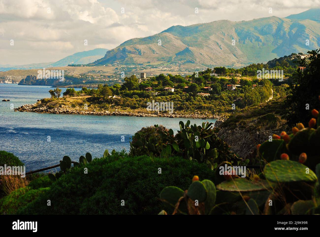 The Zingaro reserve coastal road on the west Sicily by Castellammare ...