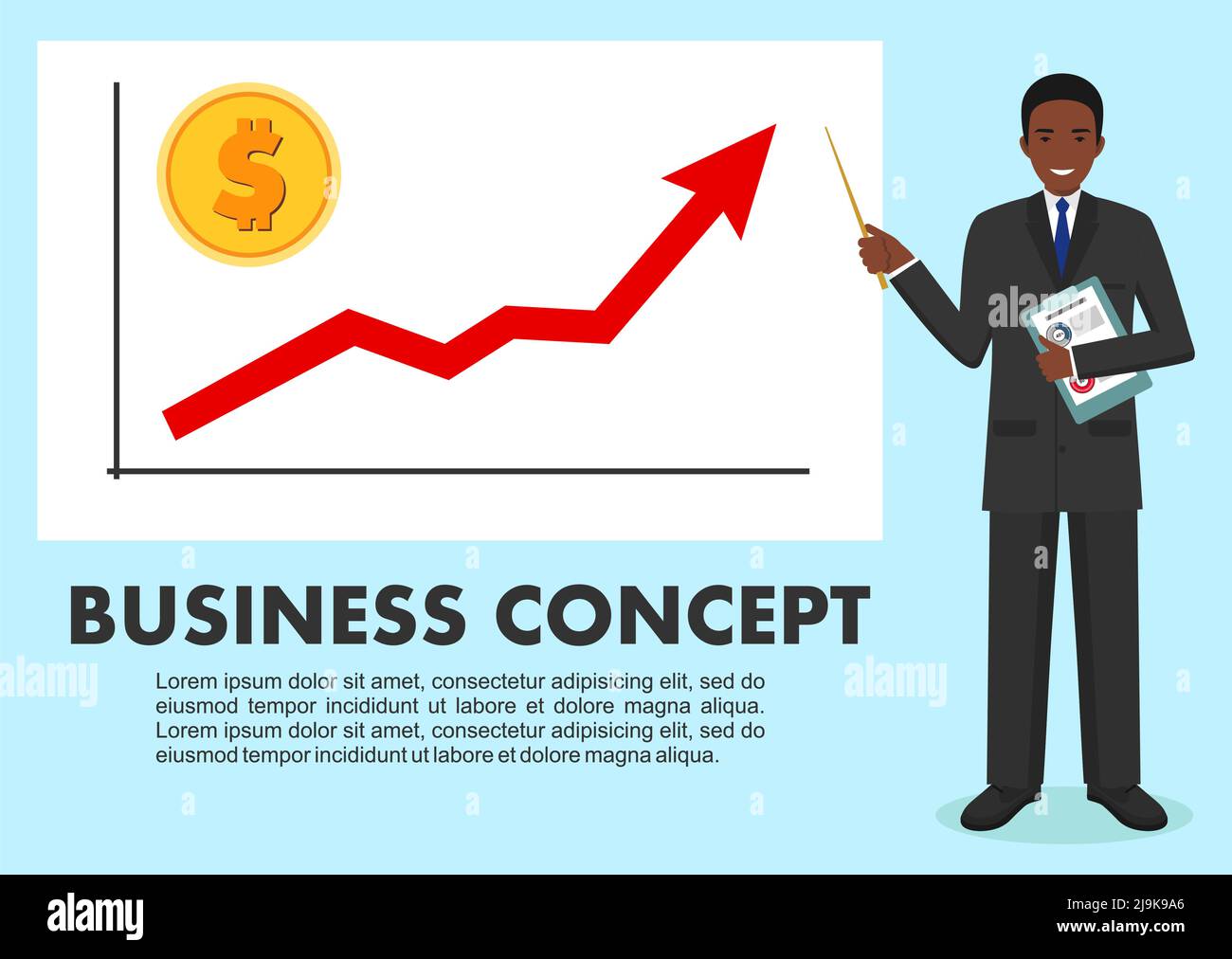 Businessman business diagrams Stock Vector Images - Alamy