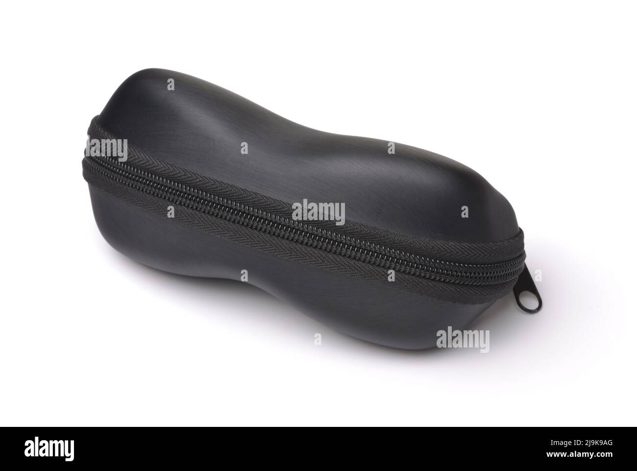 Black eyeglasses zipper hard case isolated on white Stock Photo - Alamy