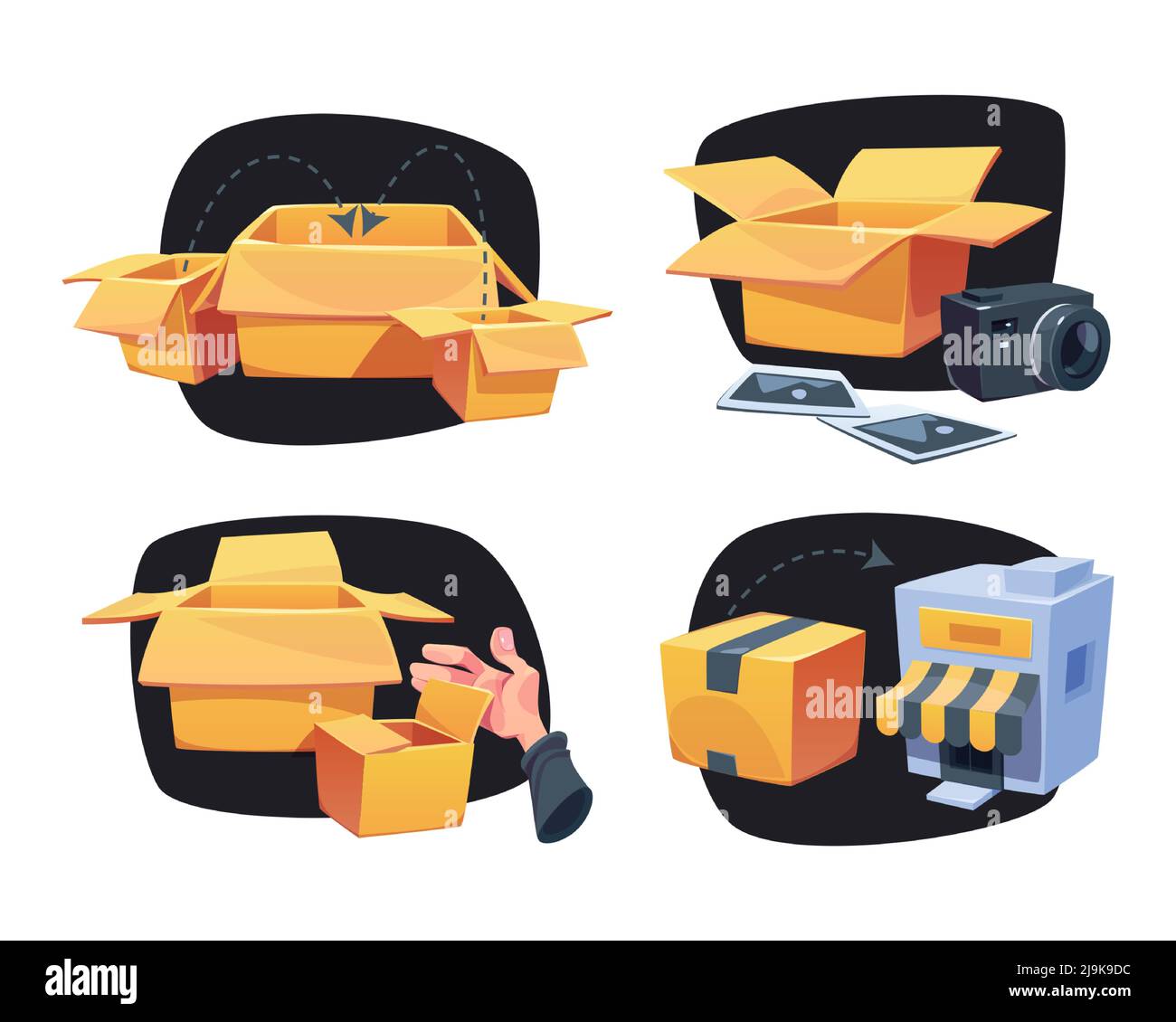 Parcels photo Stock Vector Images - Alamy