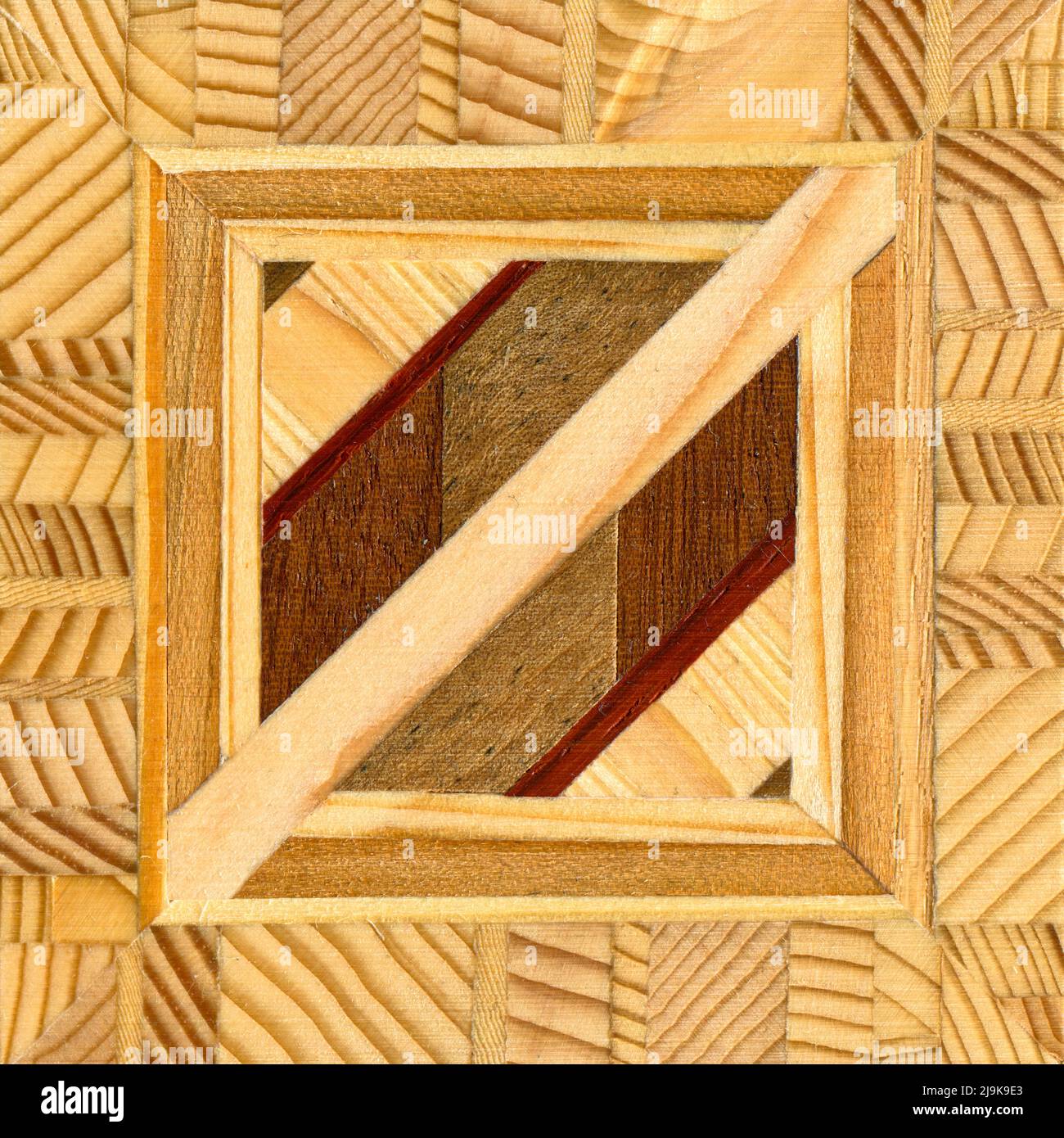 Wooden marquetry, patterns created from the combination of different ...