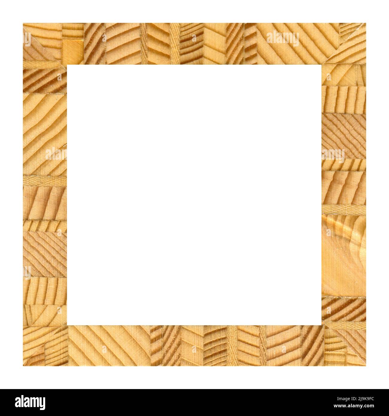 Wooden marquetry square frame, wooden frame made from a combination of ...