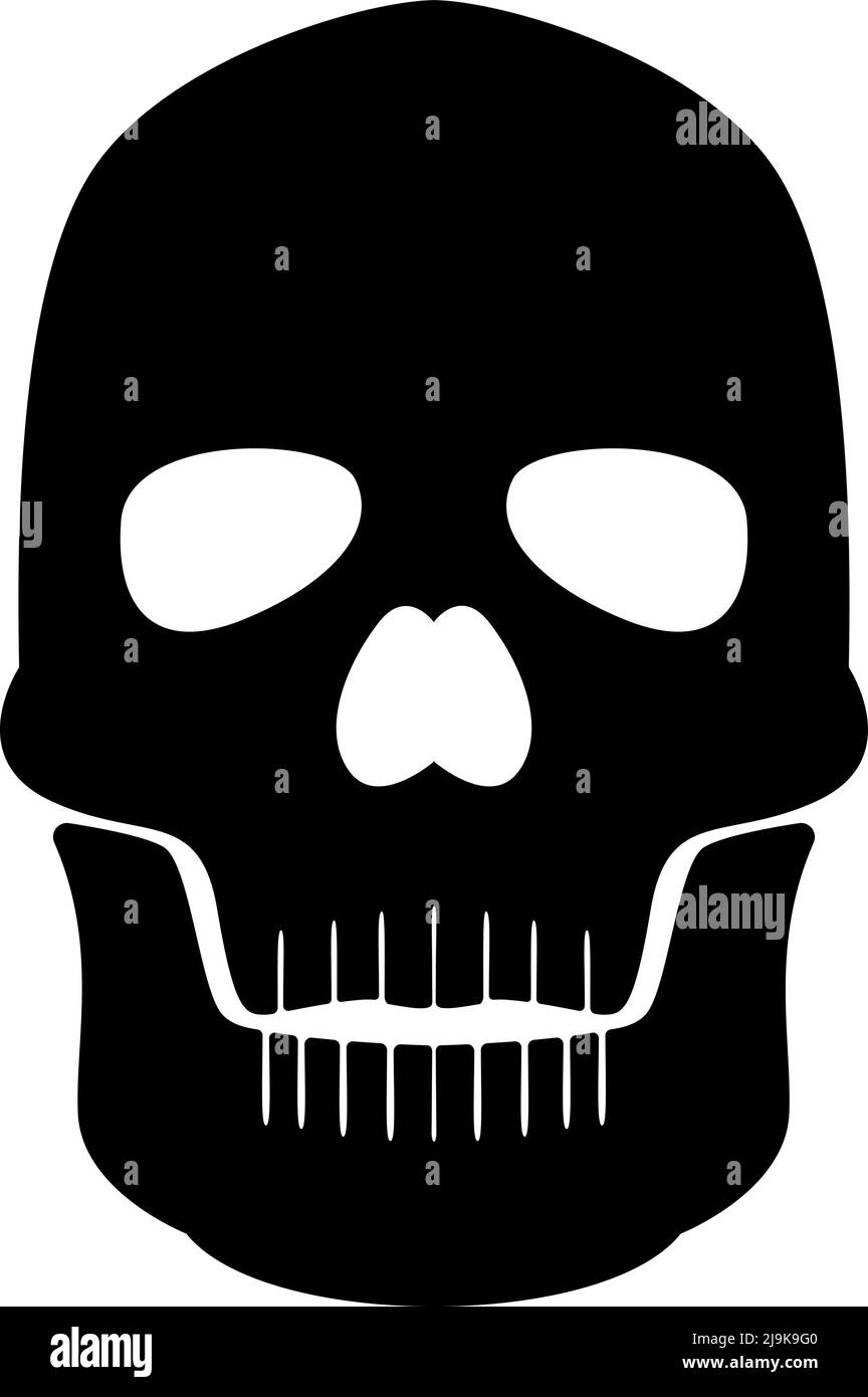 Human skull simple vector illustration Stock Vector Image & Art - Alamy