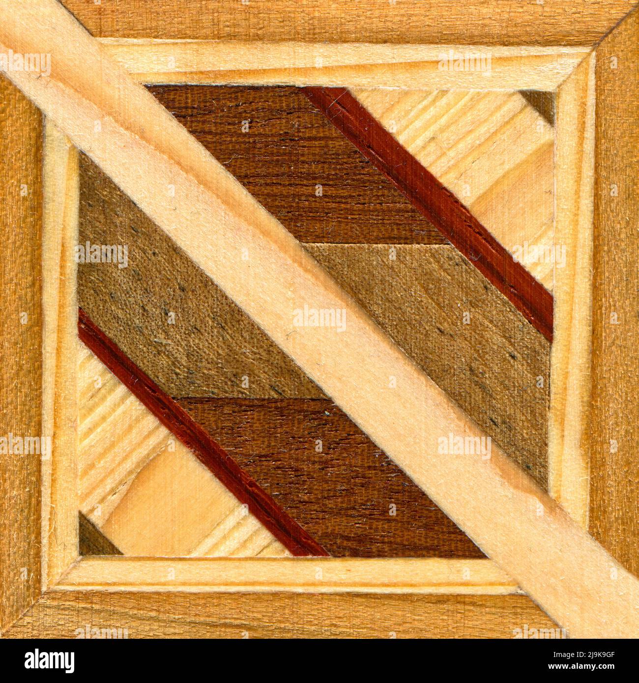 Wooden marquetry, patterns created from the combination of different ...