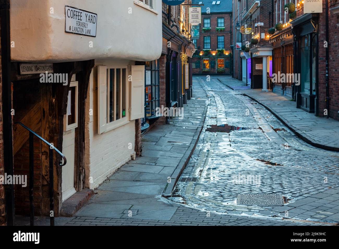 Spring morning on Grape Lane in York, England Stock Photo - Alamy