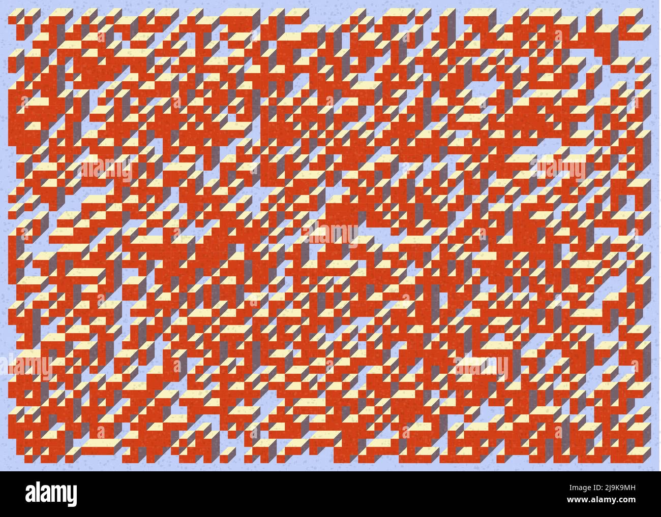 Implementation of Edward Zajec’s “Il Cubo” generative art background art illustration Stock ...