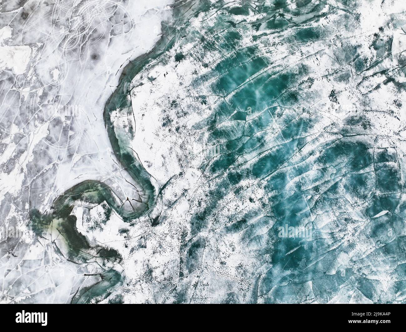 Beautiful aerial shot frozen sea hi-res stock photography and images ...