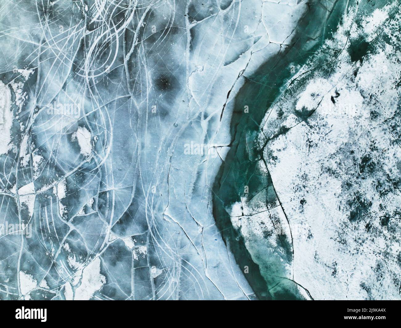 Beautiful aerial shot frozen sea hi-res stock photography and images ...