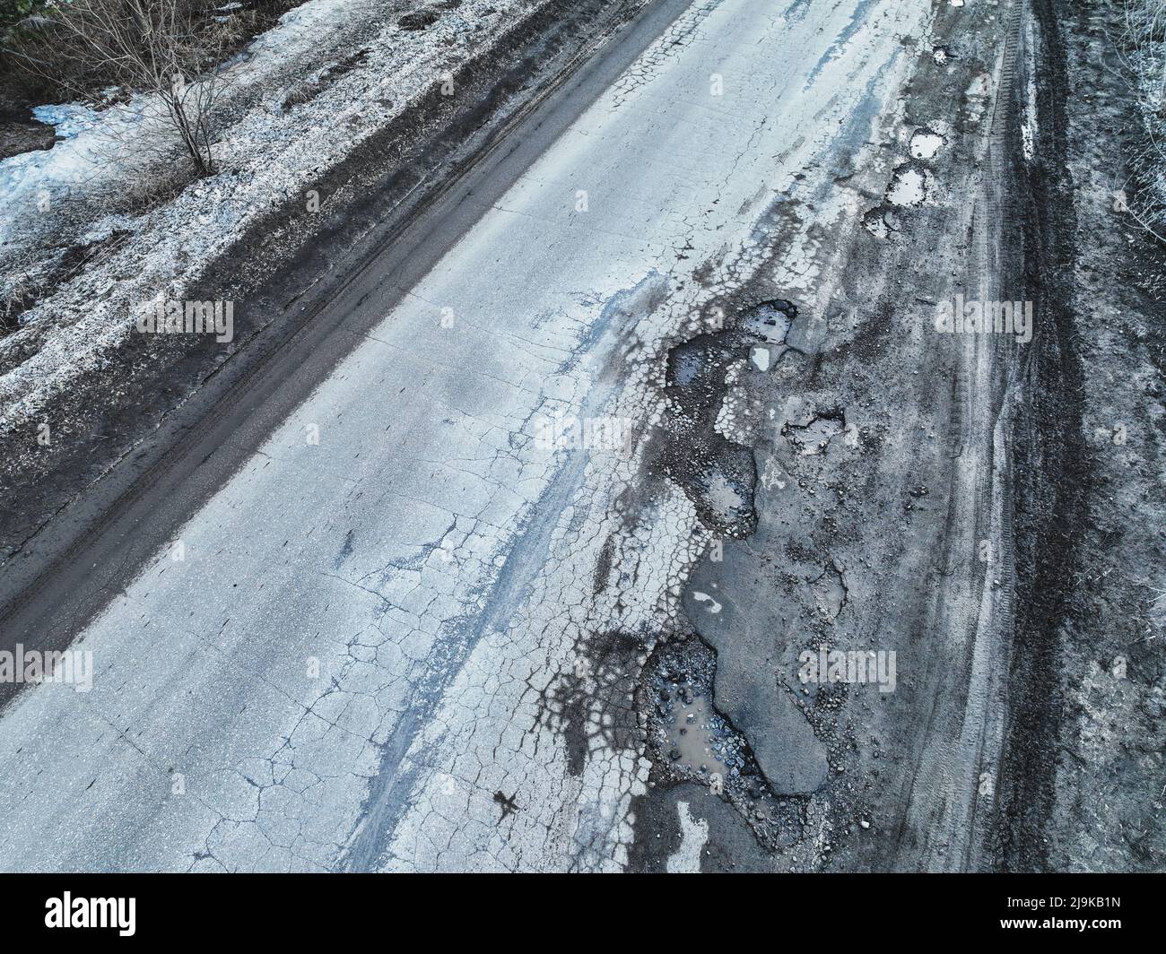 Broken asphalt hi-res stock photography and images - Alamy