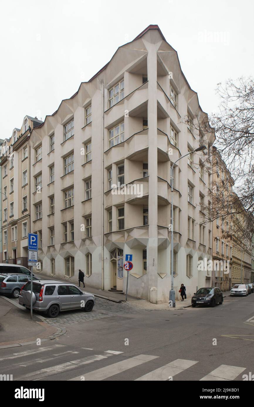 Cubist residential house designed by Czech modernist architect Josef ...